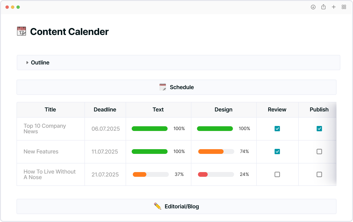 How to Create a Content Calendar: Tips, Templates & Examples ...